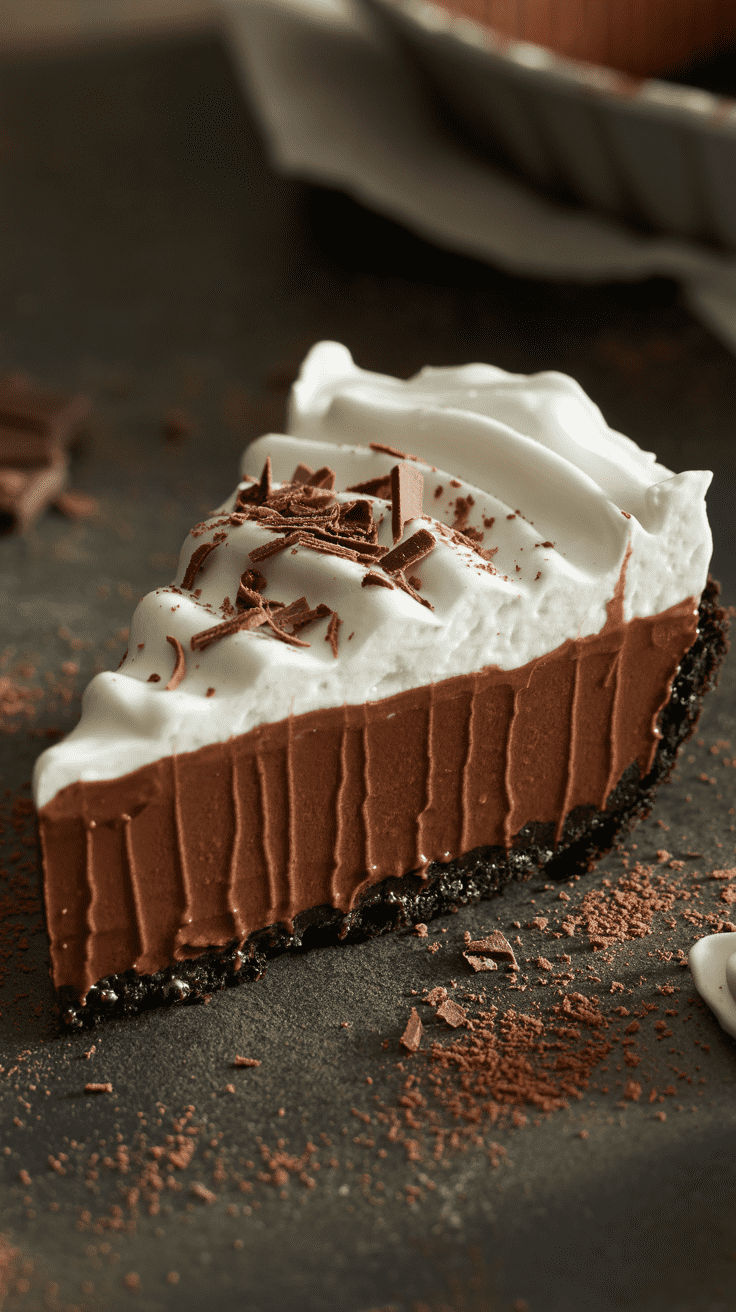 Easiest Ever Chocolate Pudding Pie